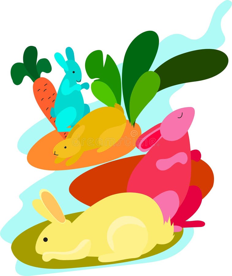 Four Rabbits Stock Illustrations – 160 Four Rabbits Stock Illustrations ...