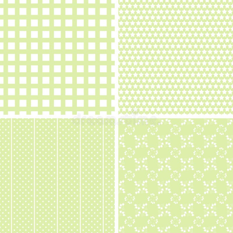 Vector Set of Four Different Pattern Stock Illustration - Illustration ...