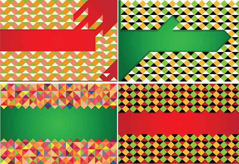 Set of four patterns. stock vector. Illustration of handmade - 37957856