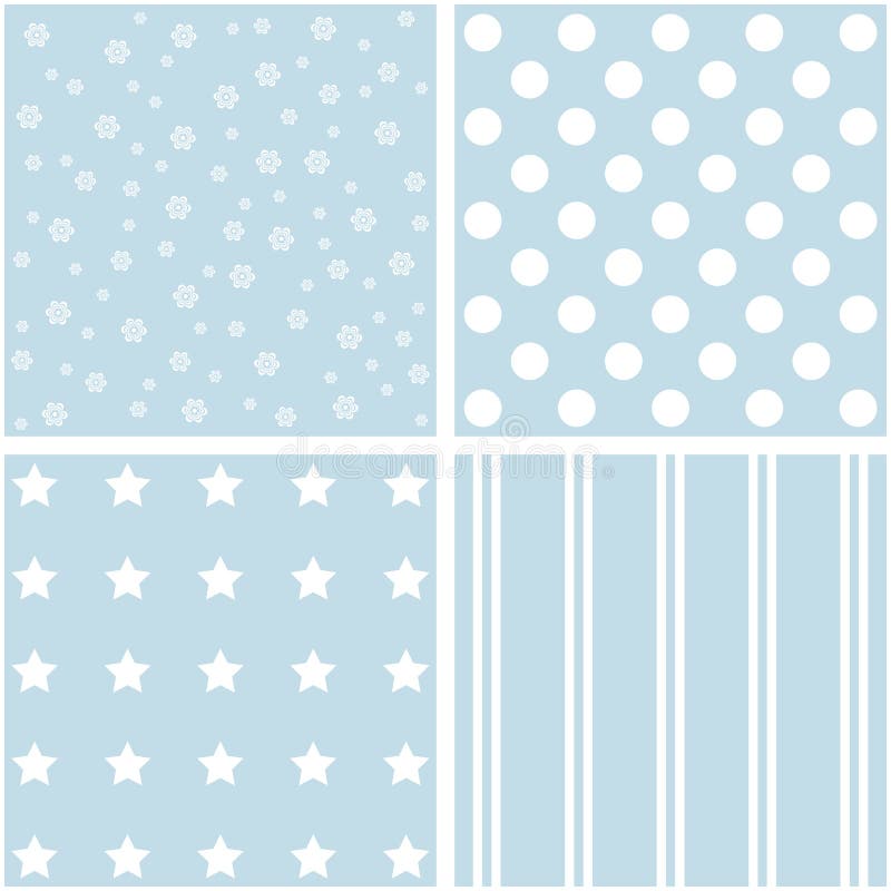Vector Set of Four Patterns. Stock Illustration - Illustration of strip ...