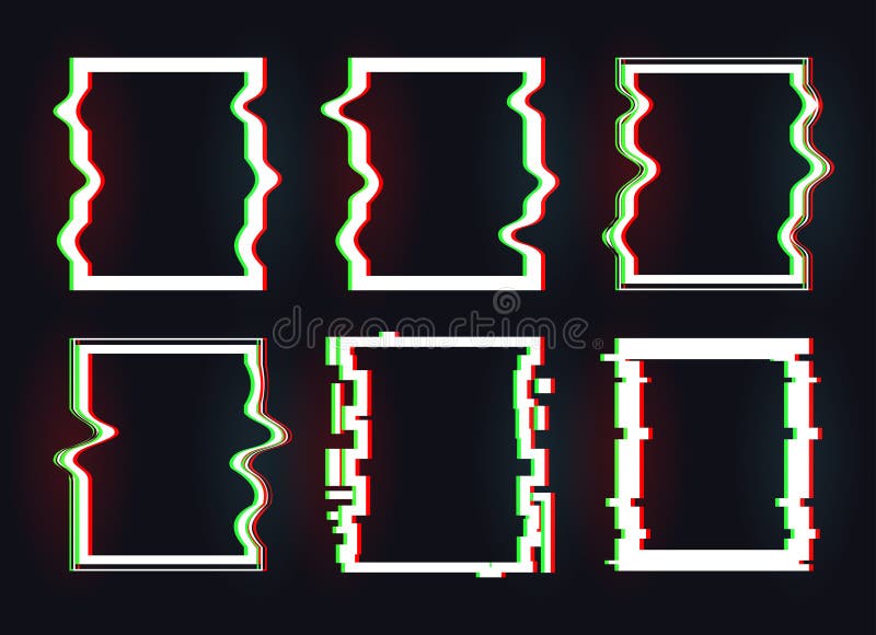 Frame in glitch style. stock vector. Illustration of glitch - 106968614