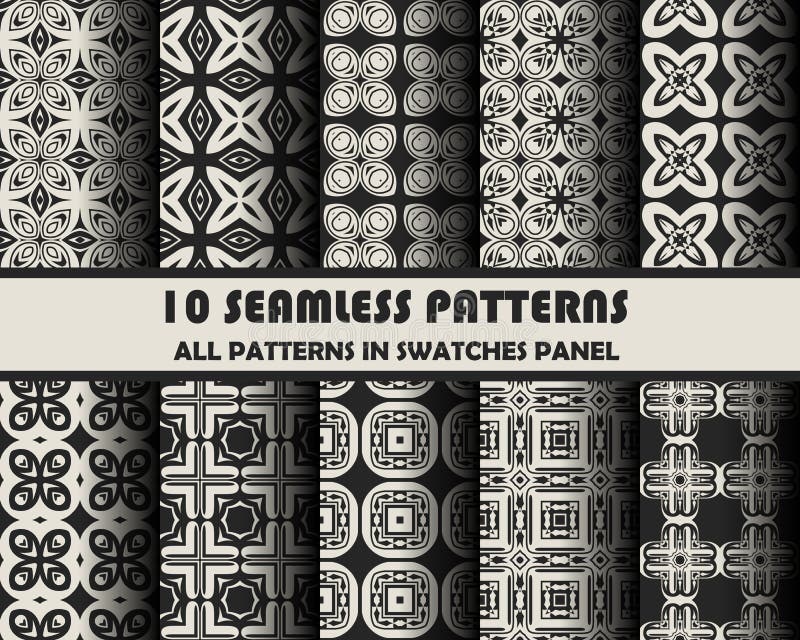 Vector Set of Geometric Patterns for Design Stock Vector - Illustration ...