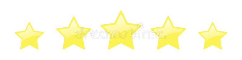 Vector Set of Gold Rating Stars. Illustration Stock Illustration ...