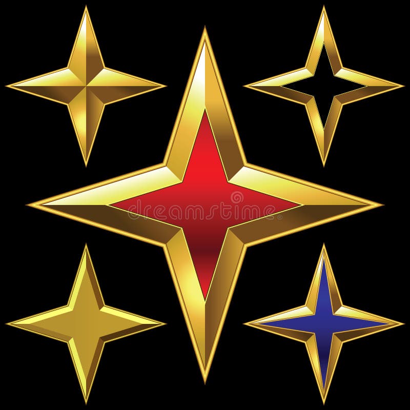 Four Point Star Stock Illustrations – 725 Four Point Star Stock ...