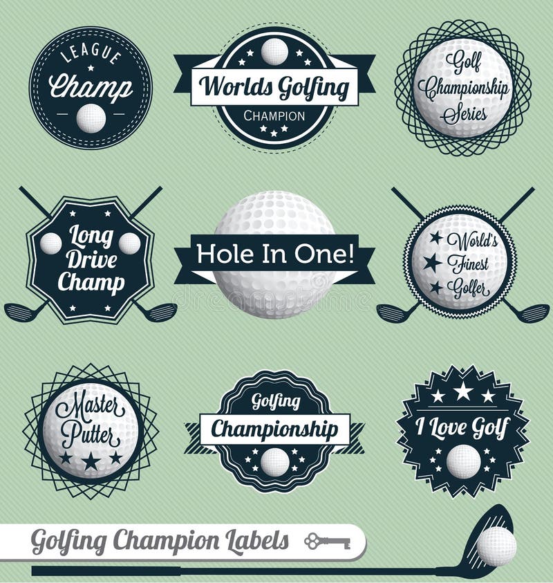 Vector Set: Golf Labels and Icons Stock Vector - Illustration of ...