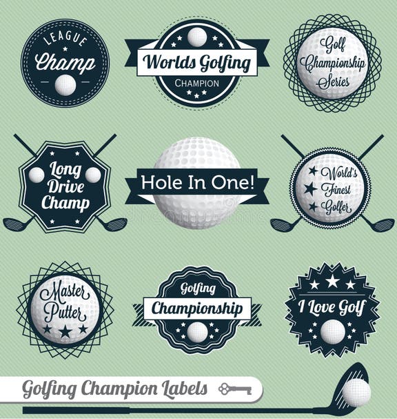 Vector Set: Golf Labels and Icons Stock Vector - Illustration of ...