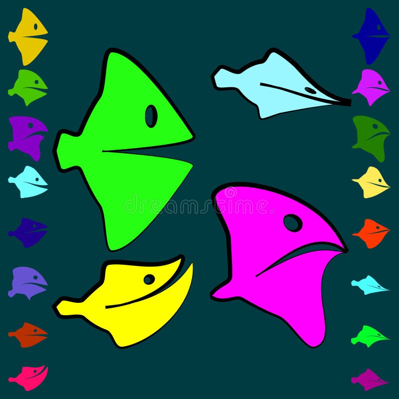 Evil fish. stock illustration. Illustration of fish - 113002969