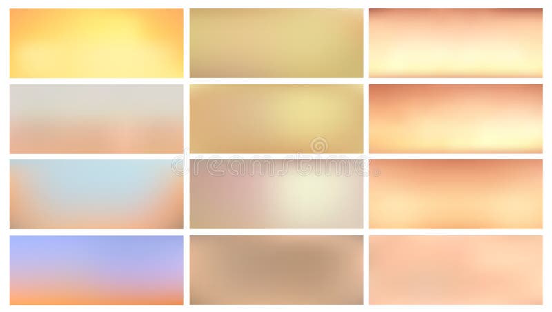 Vector Set Gradient Background, Natural Colors, Sunset and Dawn Stock ...