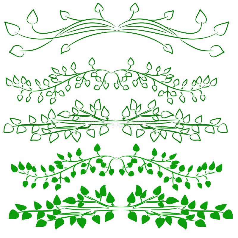 Design Elements Green Divider Line Set Stock Illustrations – 187 Design ...