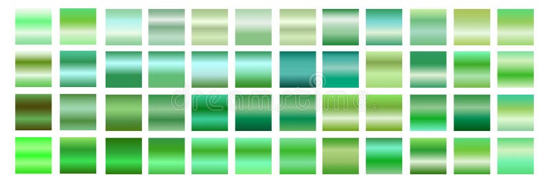 Vector Set of Green Gradient Patterns. Stock Illustration ...