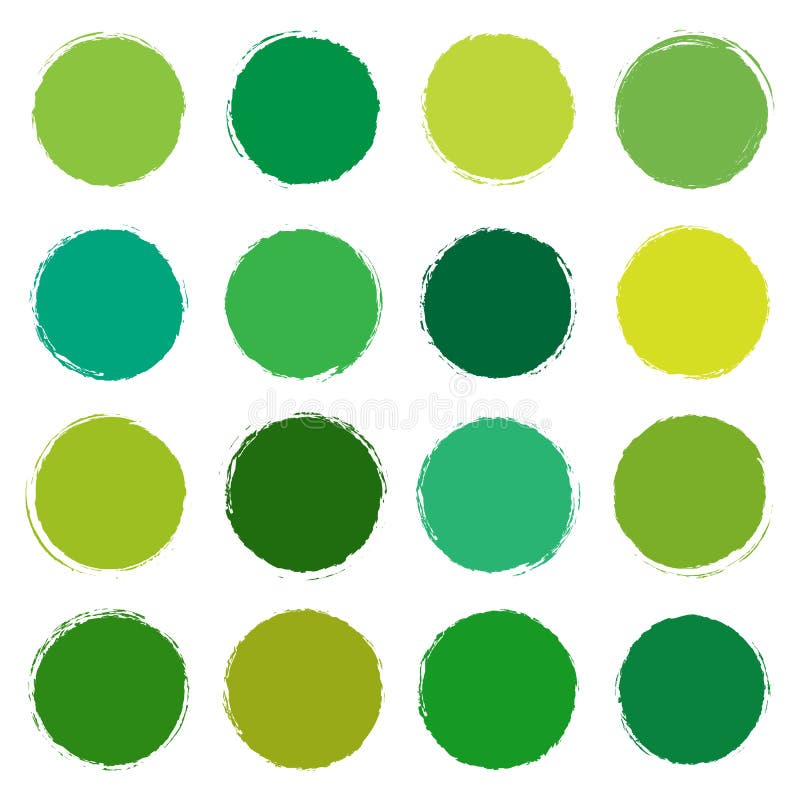 Vector Collection of Green Grunge Colored Spots Stock Vector ...