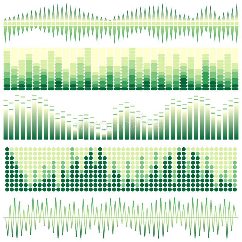 Green Sound Waves stock illustration. Illustration of abstract - 34002666