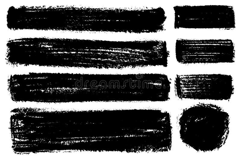 Vector Set of Hand Drawn Brush Strokes, Stains for Backdrops ...