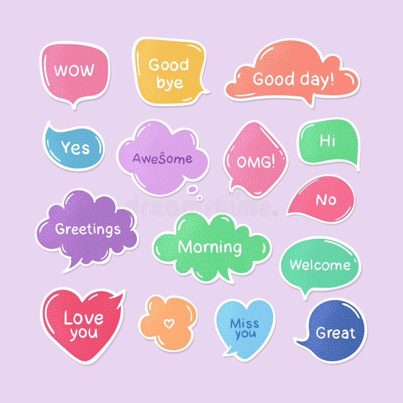 Text Speak Stickers Stock Illustrations – 751 Text Speak Stickers Stock ...
