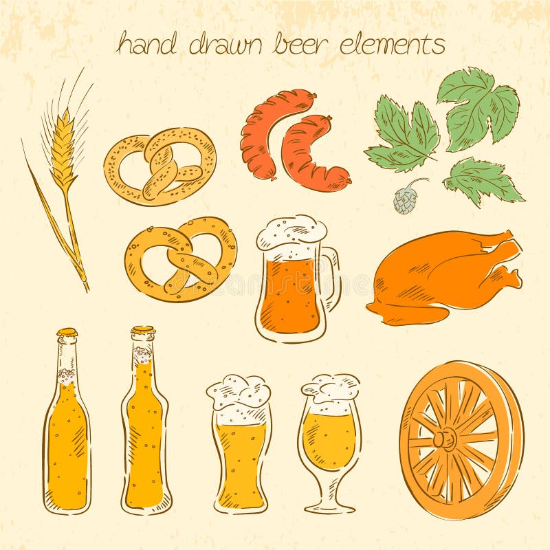 Vector Set of Hand Drawn Elements. Welcome To Use Stock Vector ...