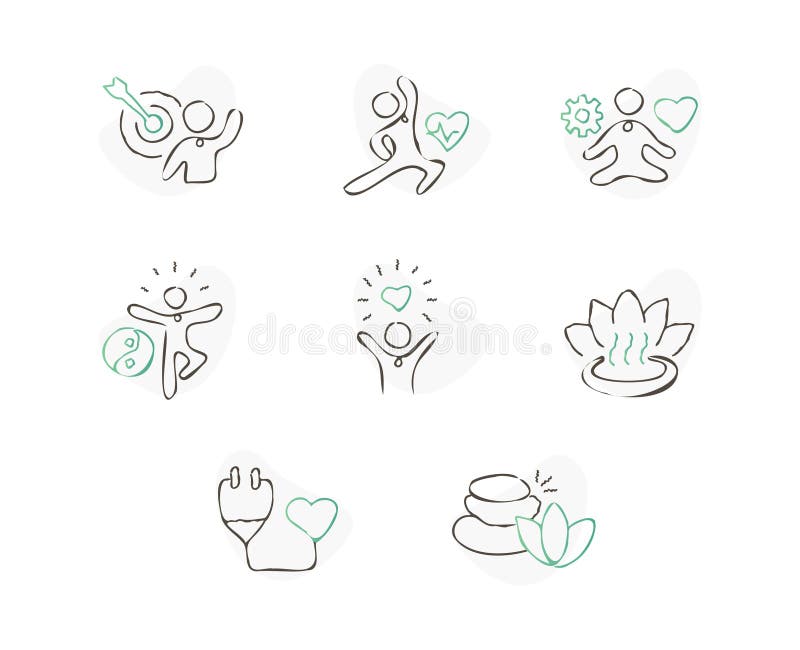 Peace Icons Set Vector Symbols Stock Vector - Illustration of nature ...