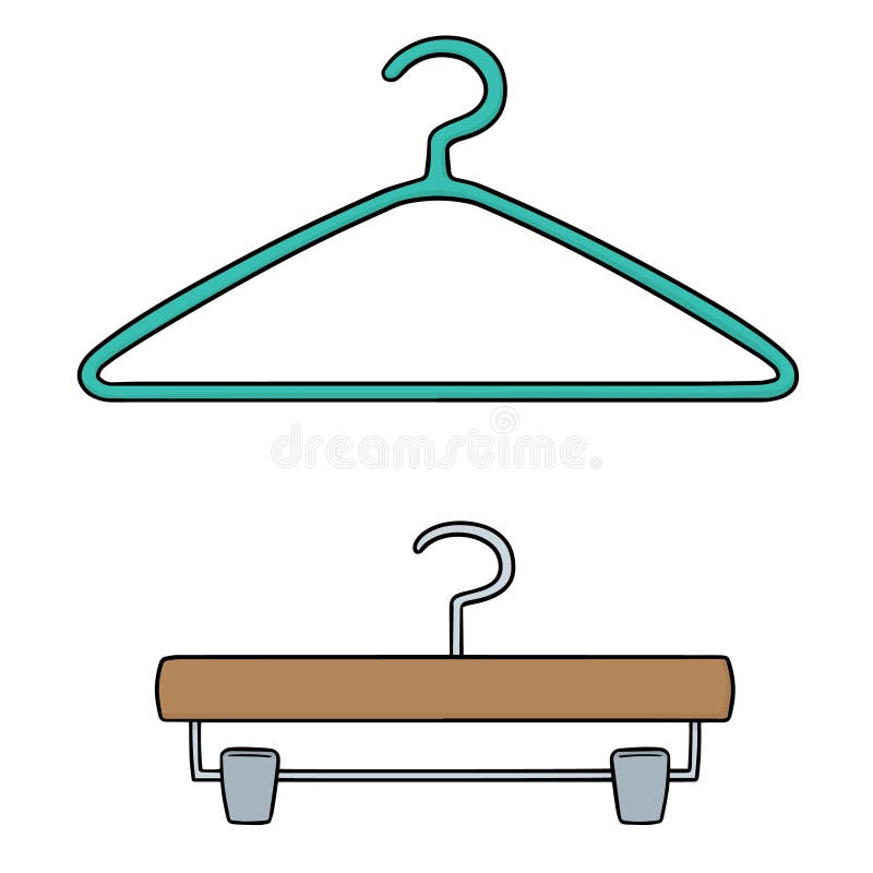 Vector set of hangers stock vector. Illustration of hanger - 106881827