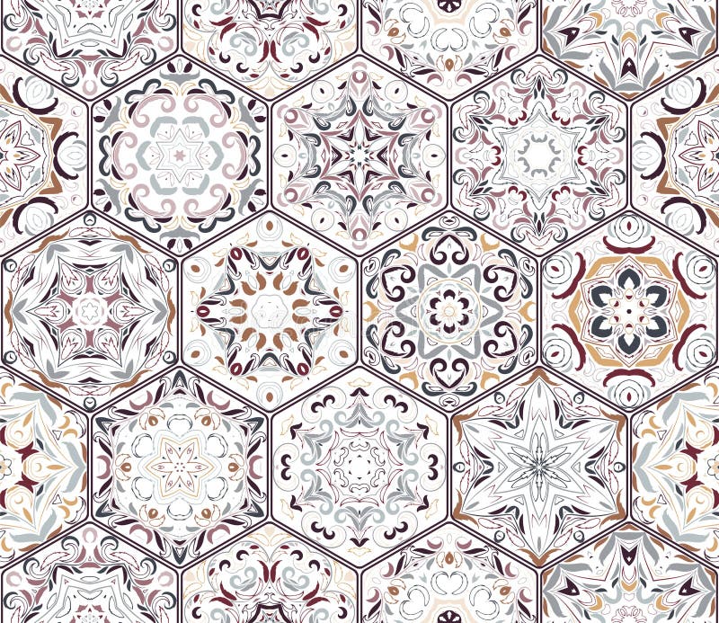 Vector Set of Hexagonal Patterns. Stock Vector - Illustration of ...