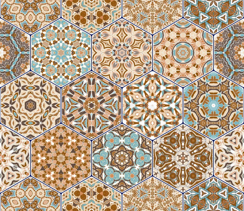 Vector Set of Hexagonal Patterns. Stock Vector - Illustration of ...