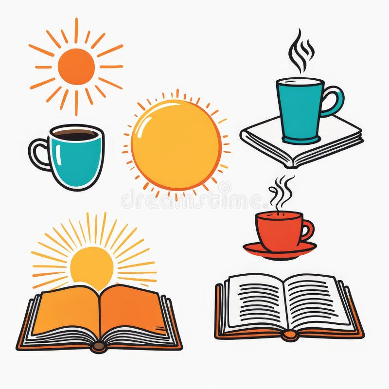 Vector set of hot drinks. stock illustration. Illustration of education ...