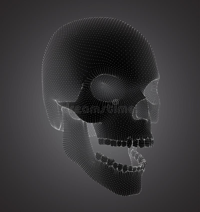 Vector Set of Human Skulls with Square and Triangular Stock Vector ...