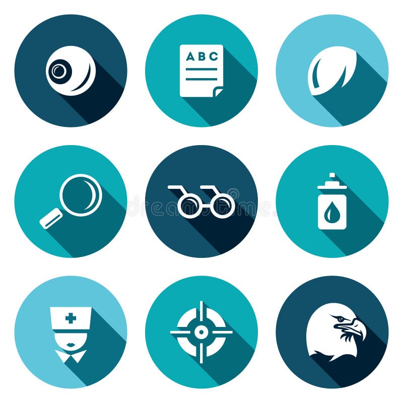 Vector Set of Human Vision Icons. Stock Vector - Illustration of ...