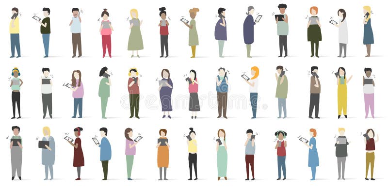Vector Set of Illustrated People Stock Vector - Illustration of ...