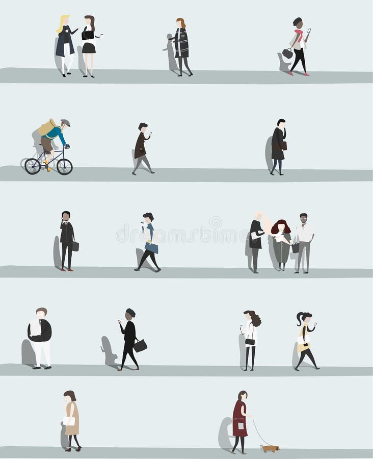 Vector Set of Illustrated People Stock Vector - Illustration of person ...