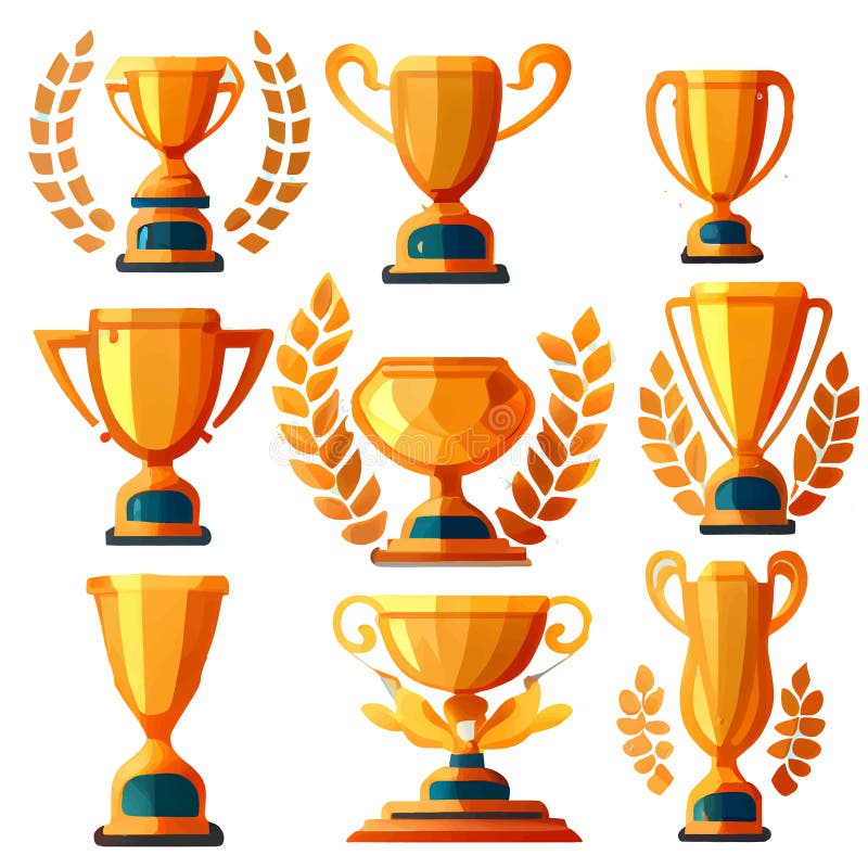 Vector Set Illustration in Cartoon Style of Magic Game Icon Reward ...