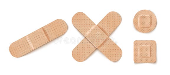 Vector Set Illustrations of Band Aids Stock Vector - Illustration of ...