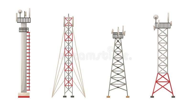 Vector Set of Illustrations of Different Constructions of Cellular ...