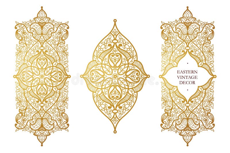 Vector Set Illustrations Eastern Style Stock Illustrations – 180 Vector ...