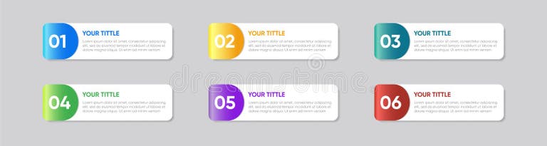 Vector Set of Infographic Elements for Numbering Labels of the Steps of ...