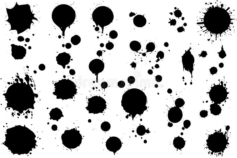 Ink Splatter Vector Paint: Abstract Blot and Splash with Drop& X27;s ...