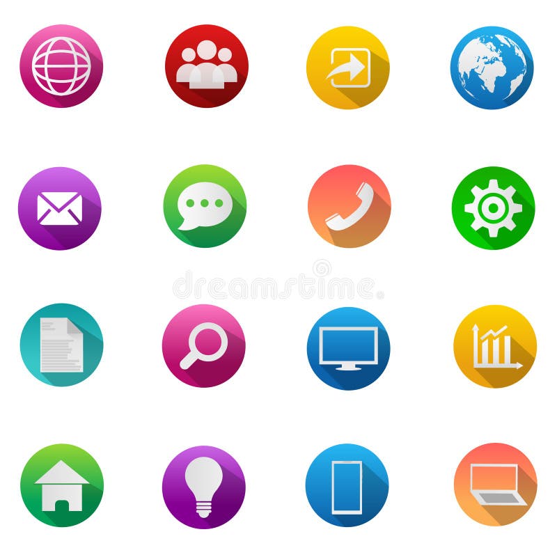 Vector Set of Internet Icons Design Stock Illustration - Illustration ...