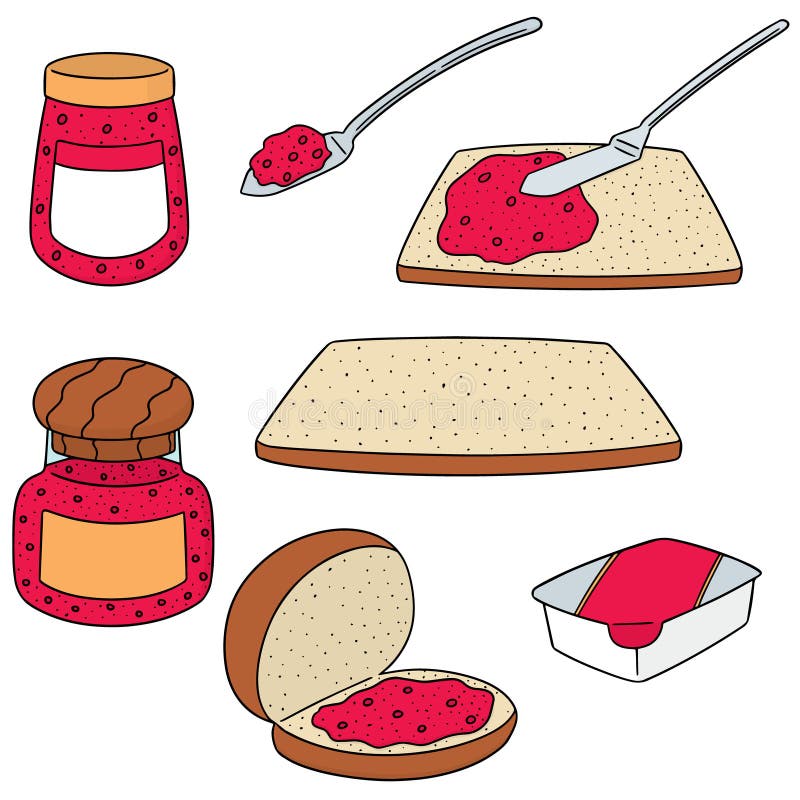Vector Set of Bread and Toaster Stock Vector - Illustration of ...