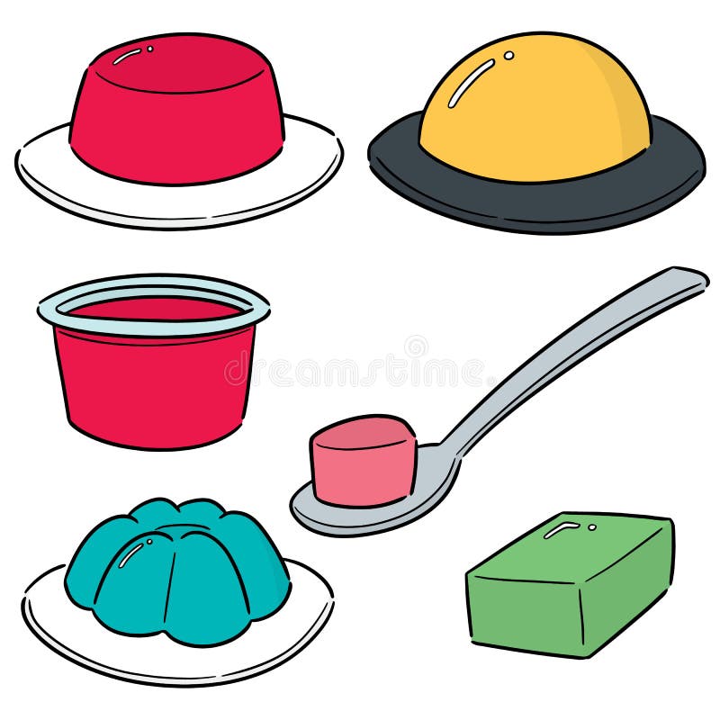Vector set of jelly stock vector. Illustration of draw - 186161067