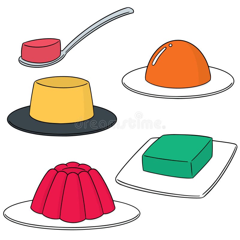 Vector set of jelly stock vector. Illustration of jelly - 117623536