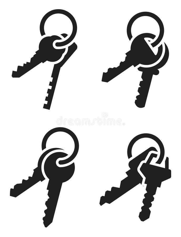 Vector Set of Key Icons. Key Bunches Stock Illustration - Illustration ...