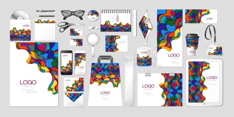 Vector Set Kit Collection Corporate Identity Mockup Mock Up Abstract ...
