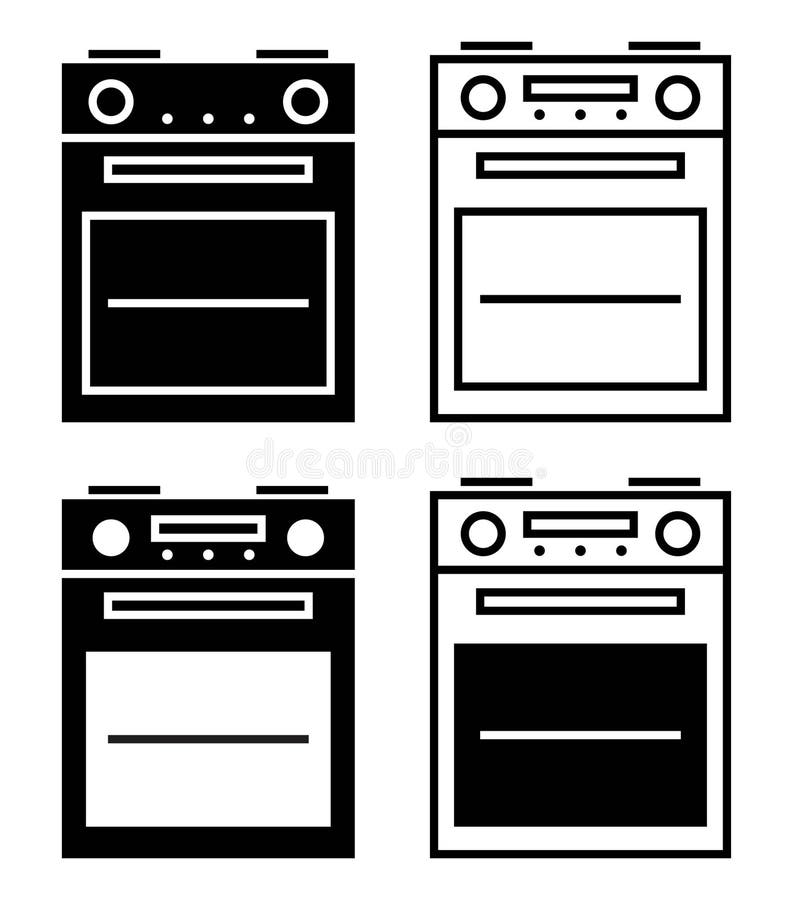 Kitchen electric stove. stock vector. Illustration of house - 117795427