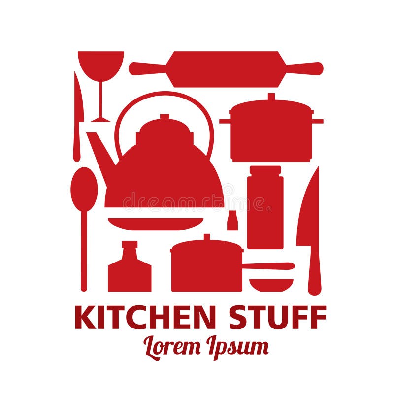 Kitchen Stuff Background Vector Stock Vector - Illustration of design ...