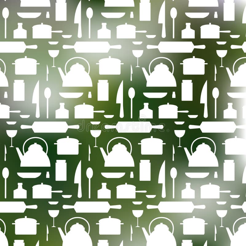 Kitchen Stuff Background Vector Stock Vector - Illustration of ...