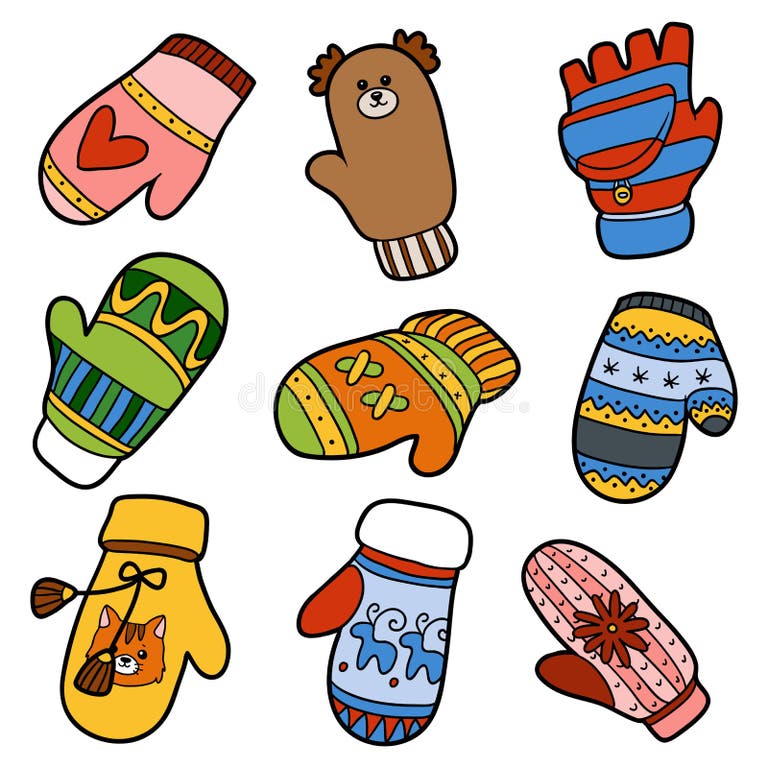 Winter Mittens Stock Illustrations – 31,036 Winter Mittens Stock ...