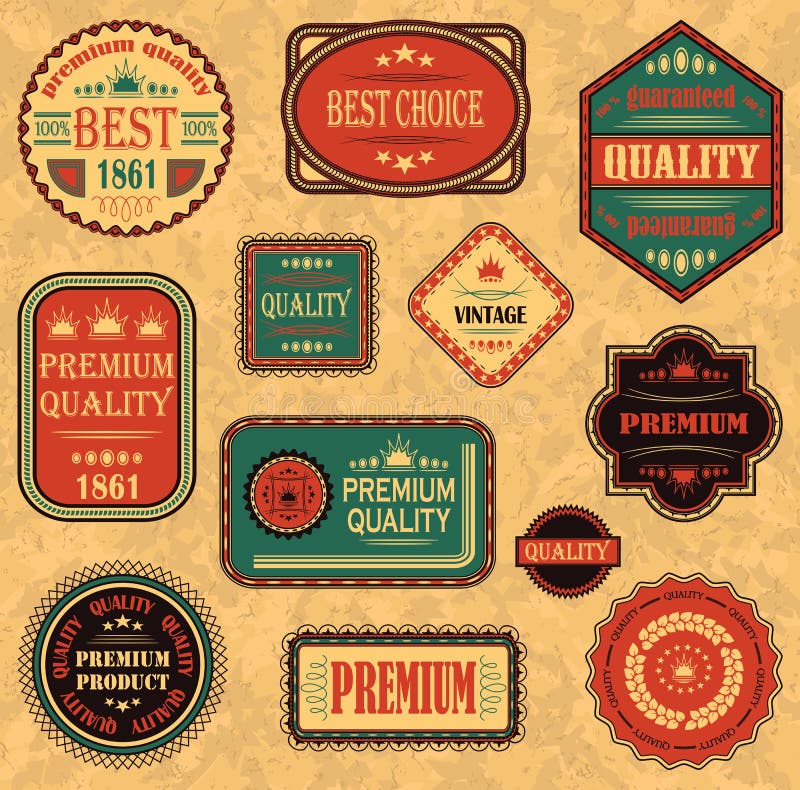 Set of Retro Design Elements Stock Vector - Illustration of 1950s ...
