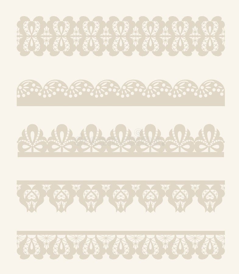 Vector Set of lace ribbons stock vector. Illustration of decorate ...