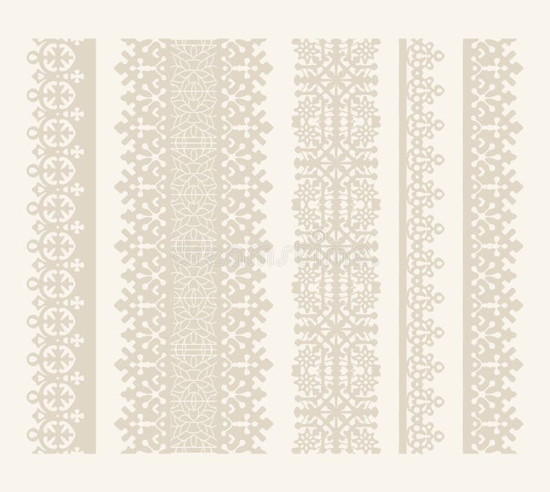 Vector Set of lace ribbons stock vector. Illustration of beauty - 61391968