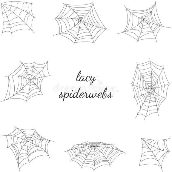 Vector Spiderwebs Collection Stock Vector - Illustration of collection ...