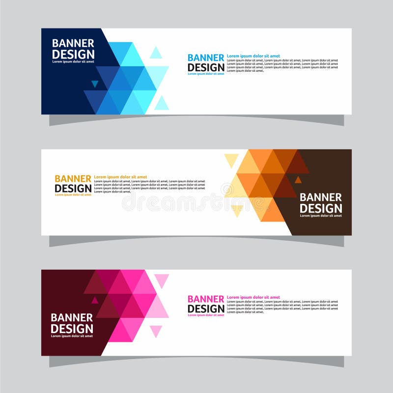 Vector Set of Landscape Banner Background Design Concept. Colorful ...