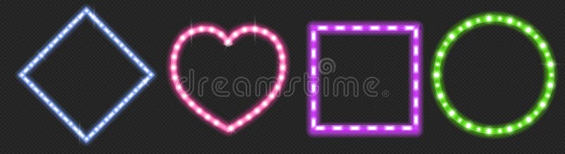 Vector Set of Led Strips Different Shapes Stock Vector - Illustration ...